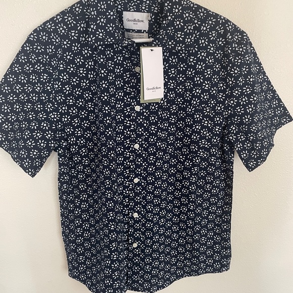 Goodfellow & Co | Shirts | Goodfellow Co Mens Dark Blue Patterned Shirt ...